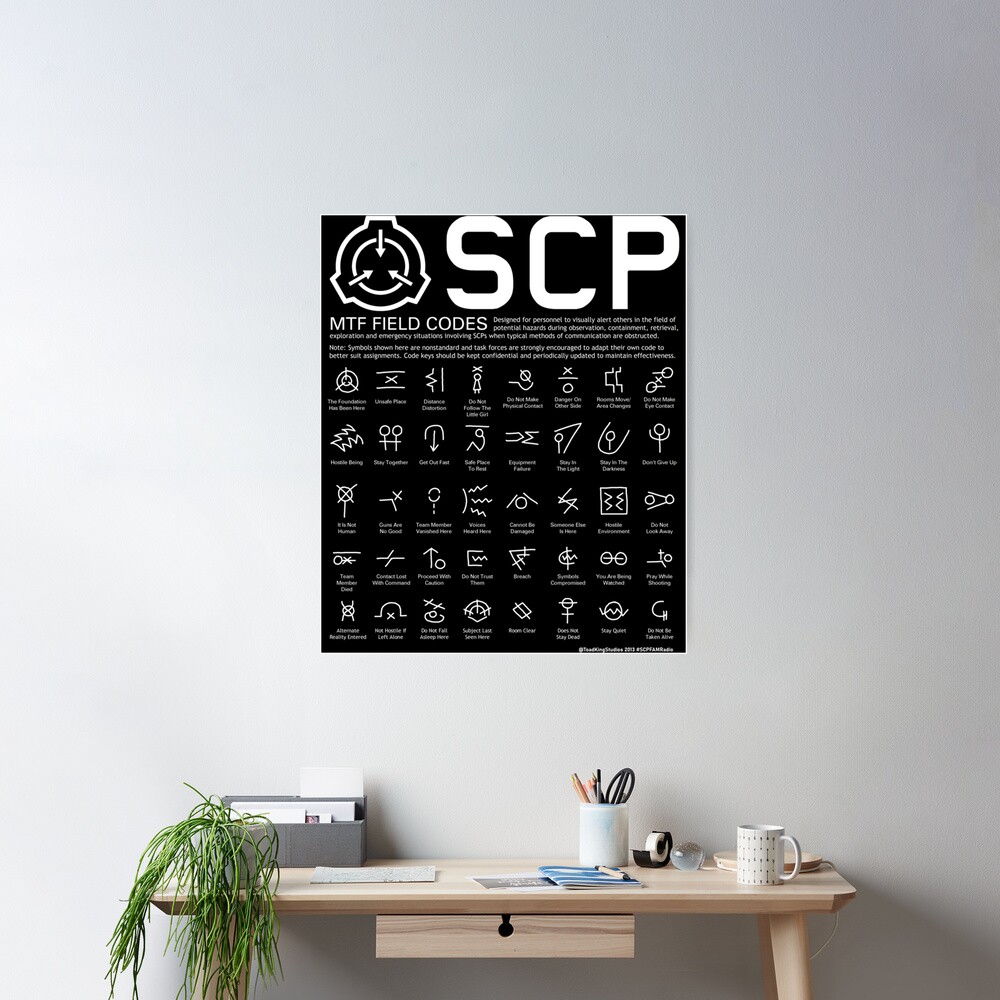 "SCP MTF Field Codes by ToadKing07 " Poster for Sale by ClaraCasperson5 ...
