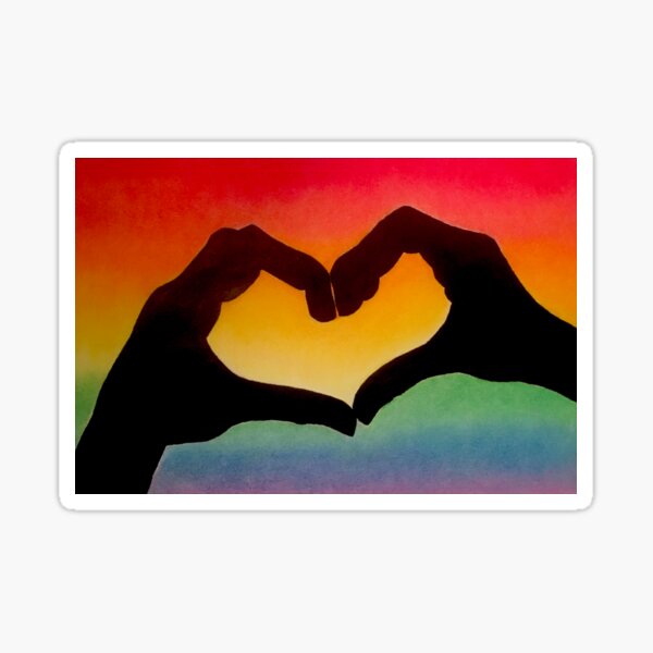"Heart Hands" Sticker for Sale by Laylizaza | Redbubble