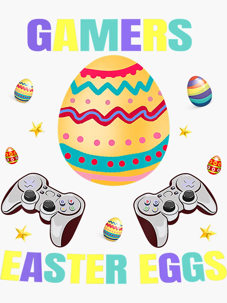"Video Game Easter Bunny Gaming Controller Gamer " Sticker for Sale by ...