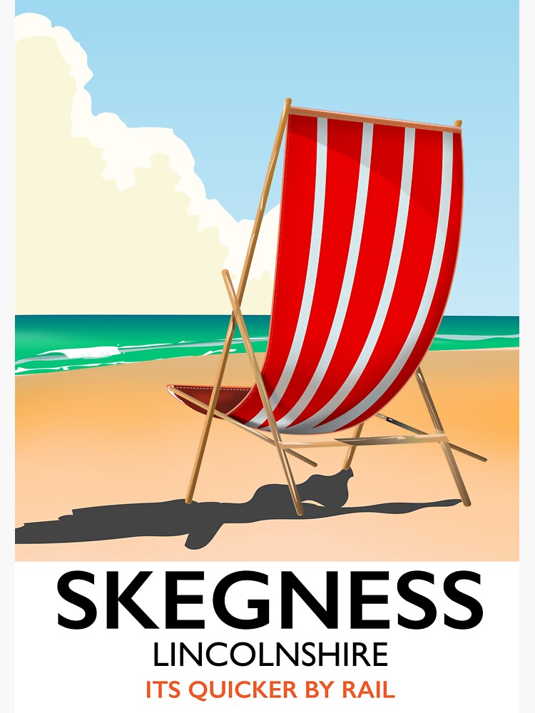 "Skegness Lincolnshire beach poster." Sticker by vectorwebstore | Redbubble