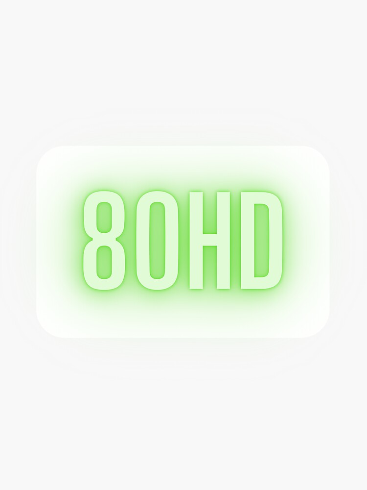 "80HD || ADHD Glow" Sticker by toadsforall | Redbubble