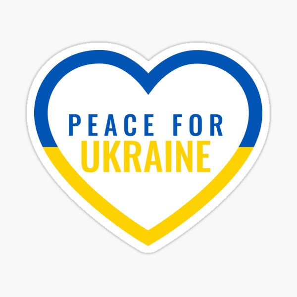 "peace for ukraine T-shirt" Sticker by Goldenart01 | Redbubble