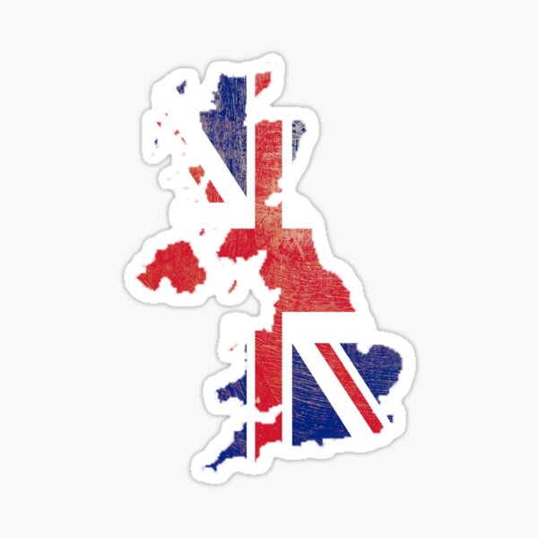 "Classic UK flag map" Sticker for Sale by EpicMaps | Redbubble