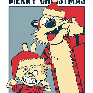 "Calvin And Hobbes Merry Christmas" Greeting Card for Sale by NJGKWY ...