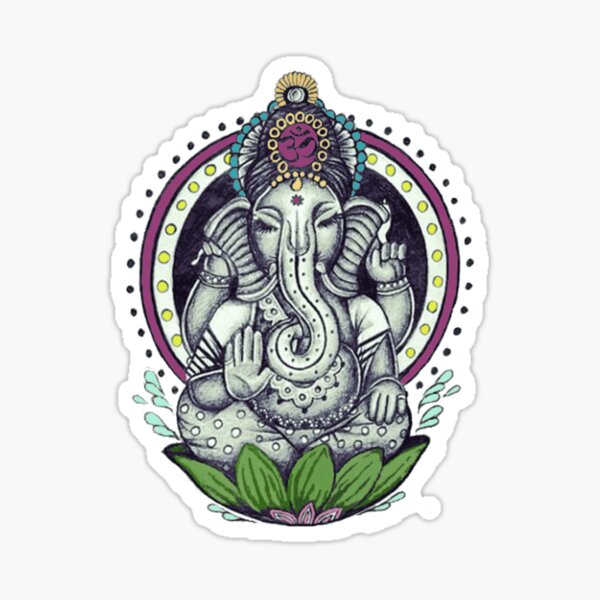 "Ganesha Classic ." Sticker by DavidBrown123 | Redbubble
