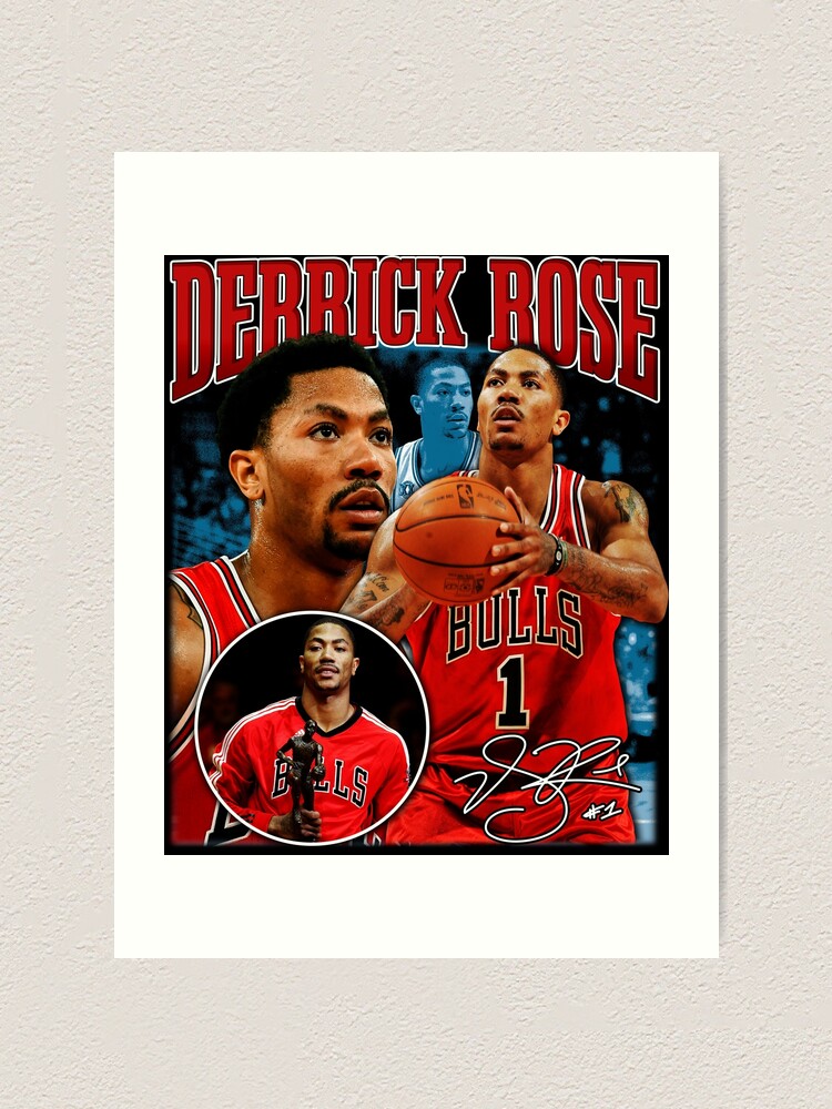 "Derrick Rose MVP Chicago Basketball Signature Vintage Retro 80s 90s ...