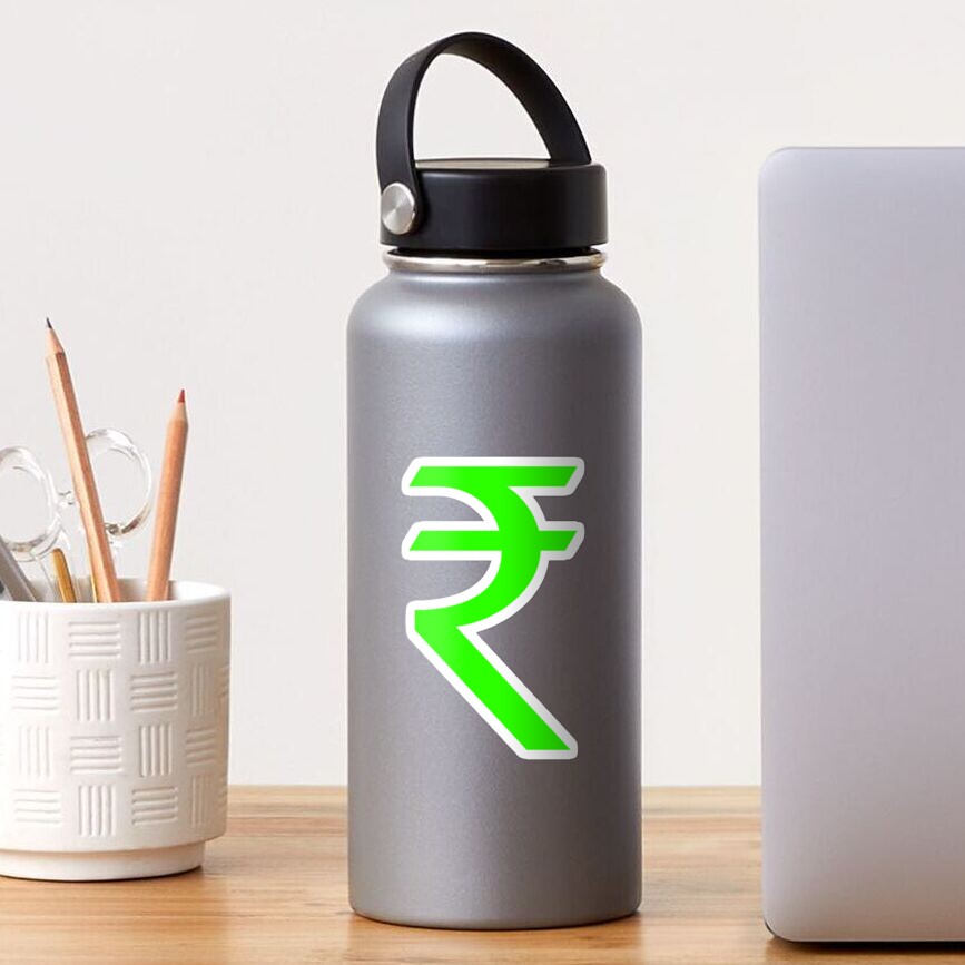 "India rupee currency symbol" Sticker by HAKVS | Redbubble