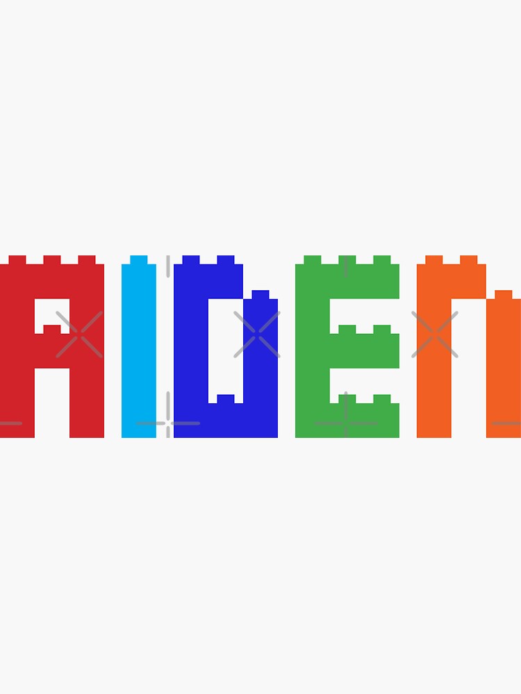 "Color Baby brick name Aiden" Sticker for Sale by EqualityIsPower ...