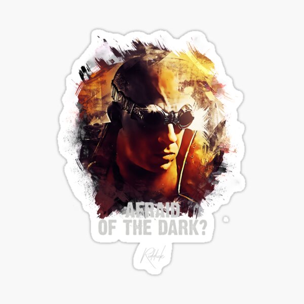 "Afraid Of The Dark - RIDDICK Active T-Shirt" Sticker by ...