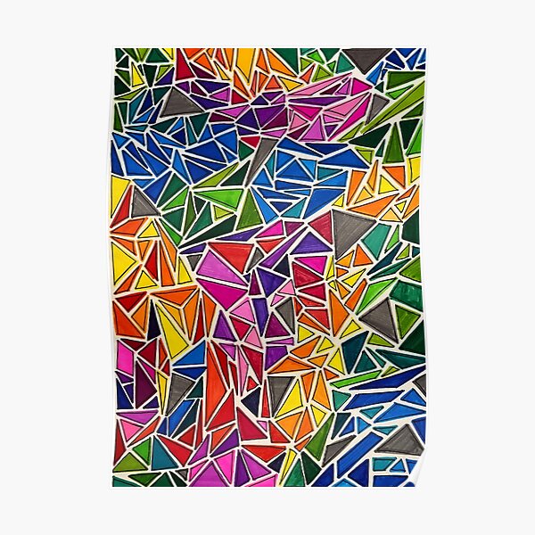 "triangles with color" Poster for Sale by daintyedma | Redbubble