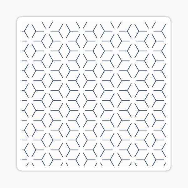 "Geometric Textured Cube Design " Sticker by Andlesk | Redbubble