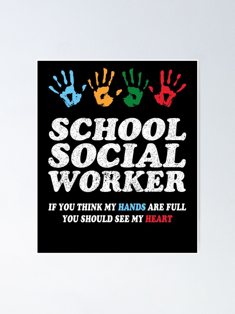 "Funny School Social Worker Appreciation Retro Teacher" Poster for Sale ...