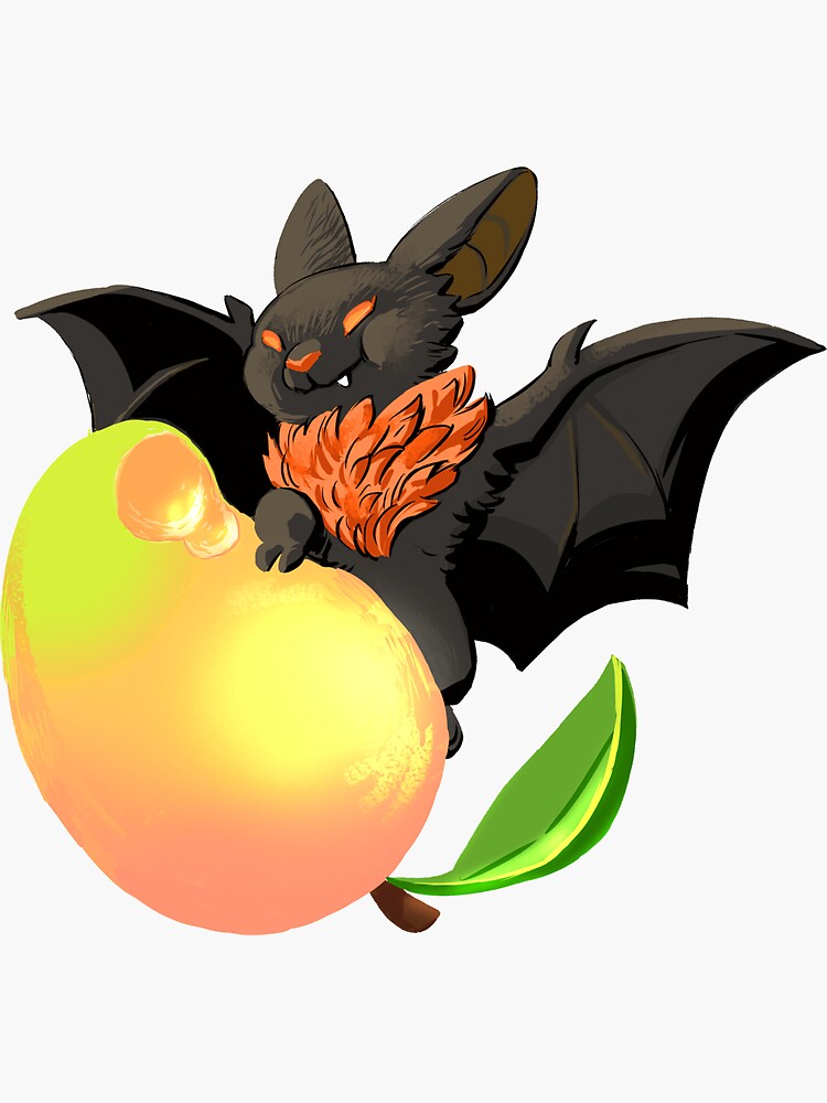 "Mango Bat" Sticker by mamath | Redbubble