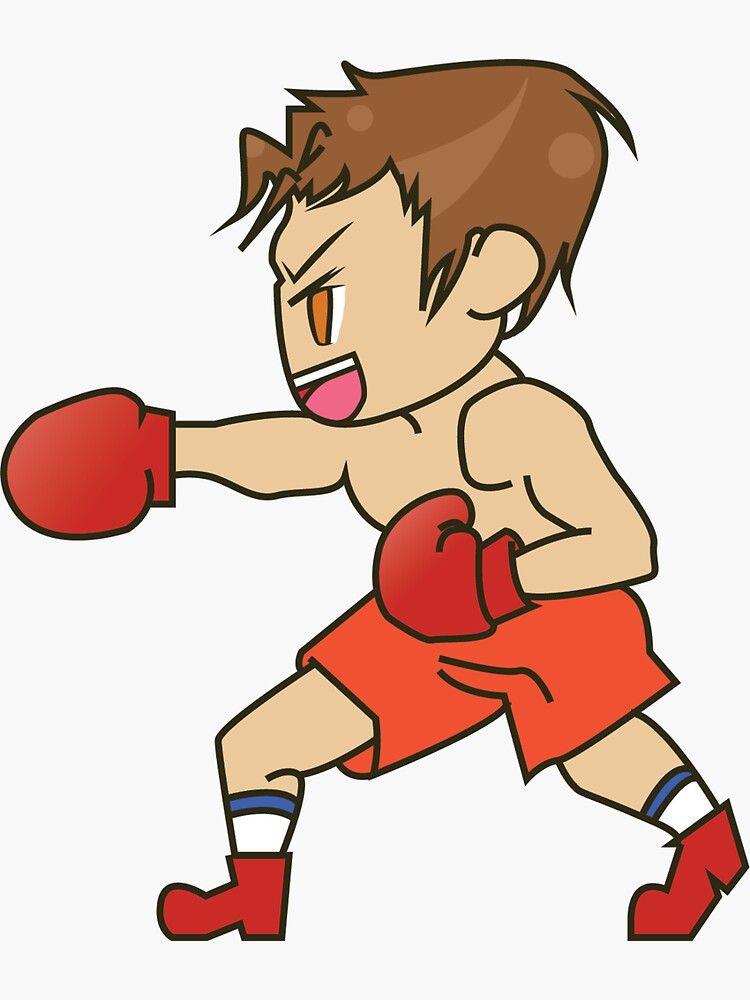 "Chibi Bros | Kawaii Boxer" Sticker by UzeiUzei | Redbubble
