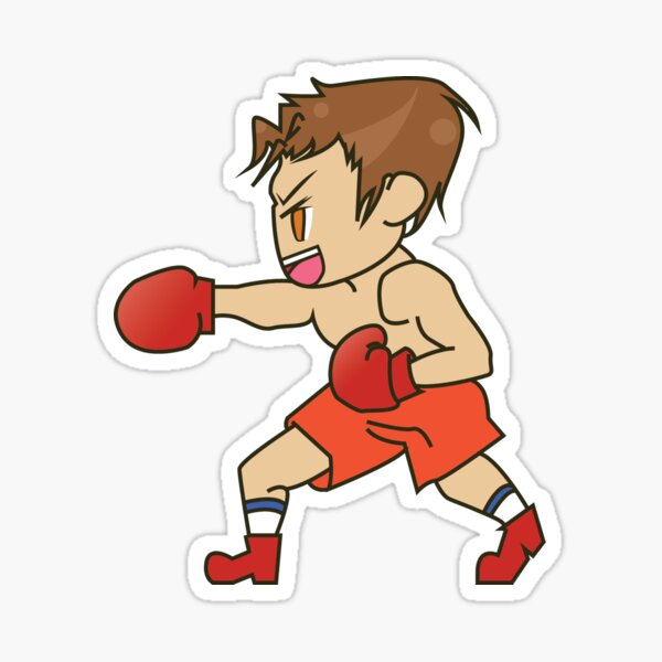 "Chibi Bros | Kawaii Boxer" Sticker by UzeiUzei | Redbubble