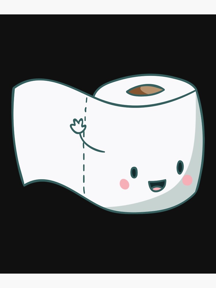 "Toilet Paper Tissue Roll Funny Cartoon Illustration Image Happy Face ...