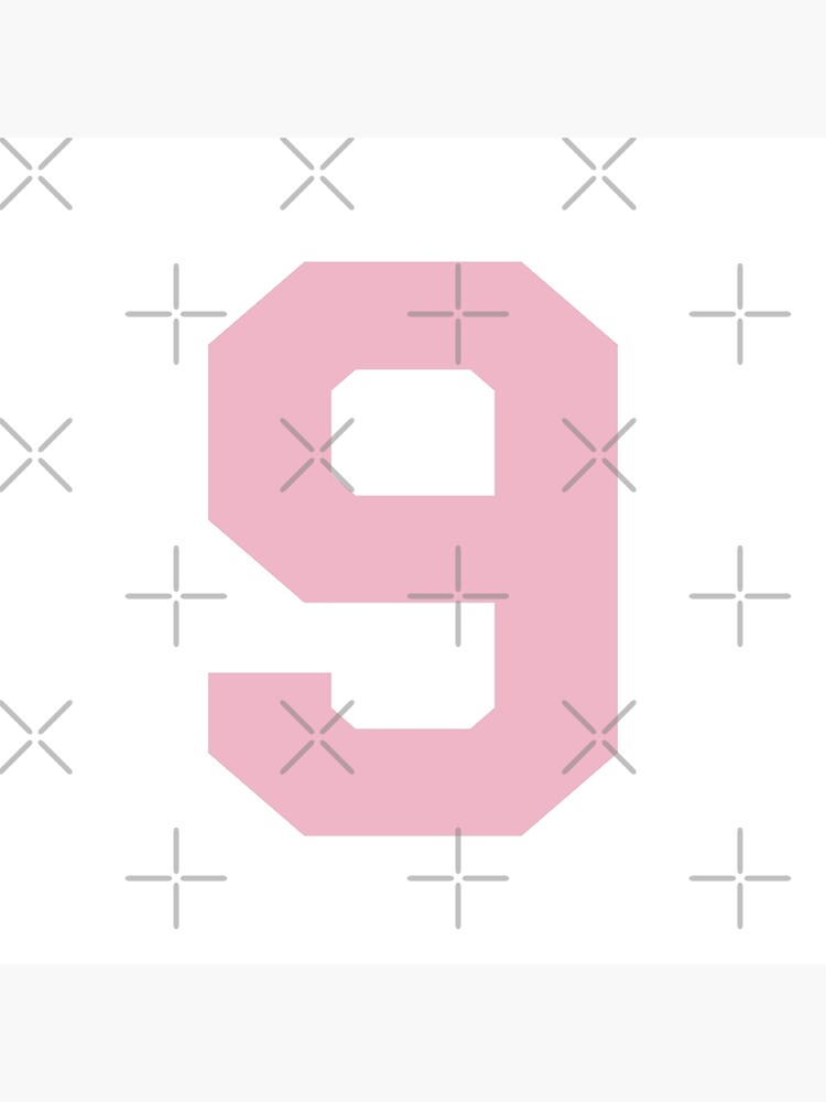 Póster «Número 9, Rosa nueve, Deportes número 9» de TheCultStuff ...