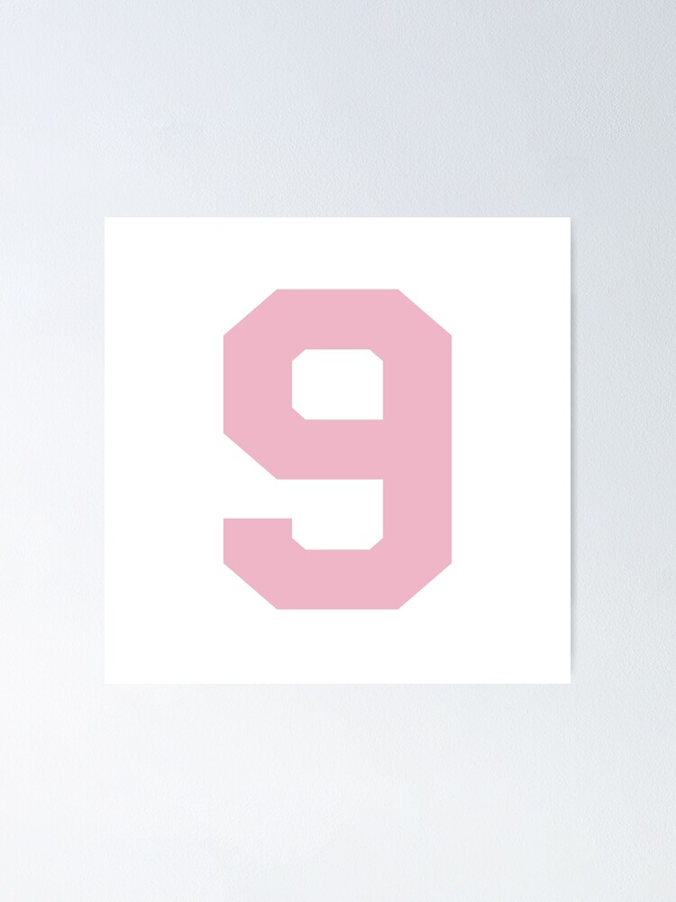 Póster «Número 9, Rosa nueve, Deportes número 9» de TheCultStuff ...