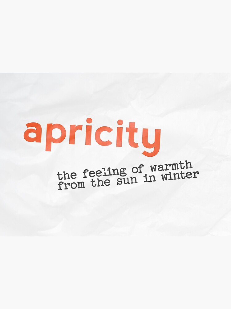 "A Quick Word - Apricity" Poster for Sale by wingitdesigns | Redbubble