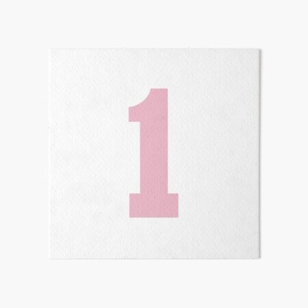 "Number 1, Pink one, Sports number 1" Art Board Print for Sale by ...