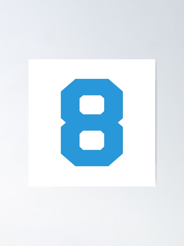 "Number 8, Blue eight, Sports number 8" Poster by TheCultStuff | Redbubble