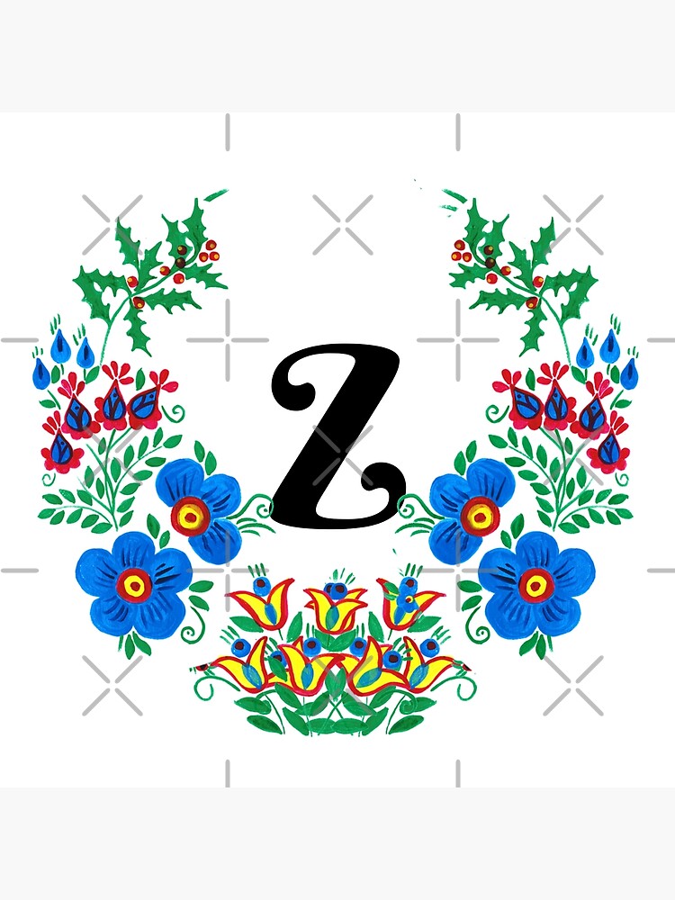 "letra Z con flores" Poster for Sale by Elyora | Redbubble
