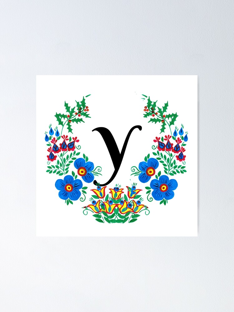 "letra Y con flores" Poster for Sale by Elyora | Redbubble