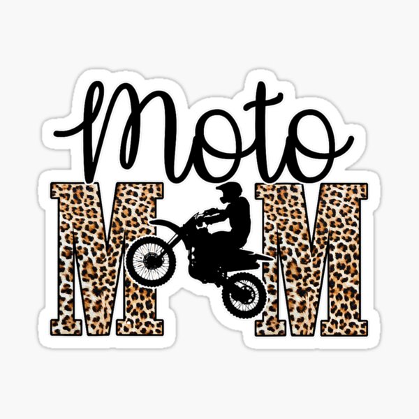 "Moto x motocross mama mom racing dirtbike women race day" Sticker by ...