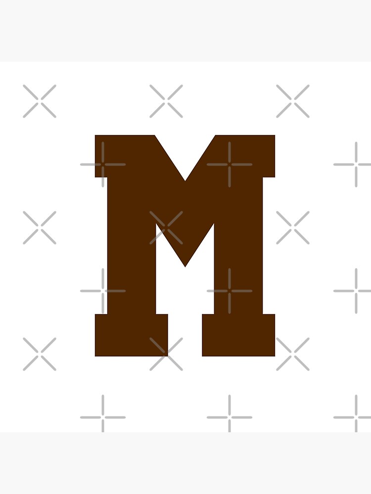 Lámina rígida for Sale con la obra «Alfabeto, M marrón, letra M ...