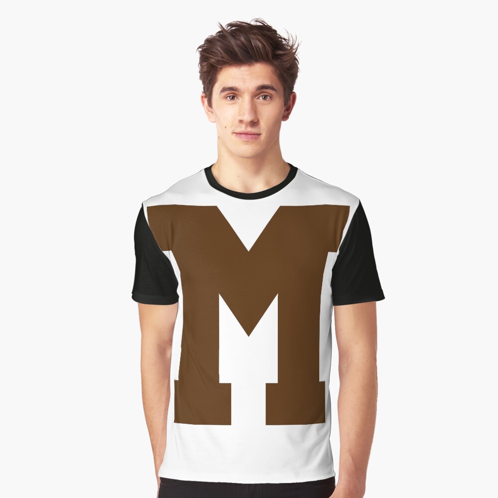 "Alphabet, Brown M, Sports letter M" Sticker for Sale by TheCultStuff ...