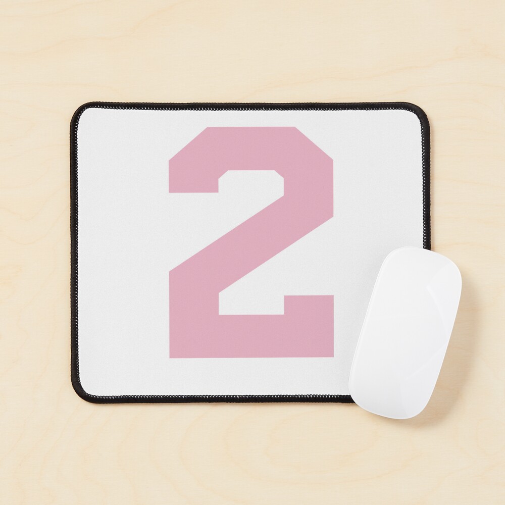 "Number 2, Pink two, Sports number 2" Sticker for Sale by TheCultStuff ...