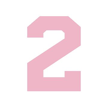 "Number 2, Pink two, Sports number 2" Sticker for Sale by TheCultStuff ...