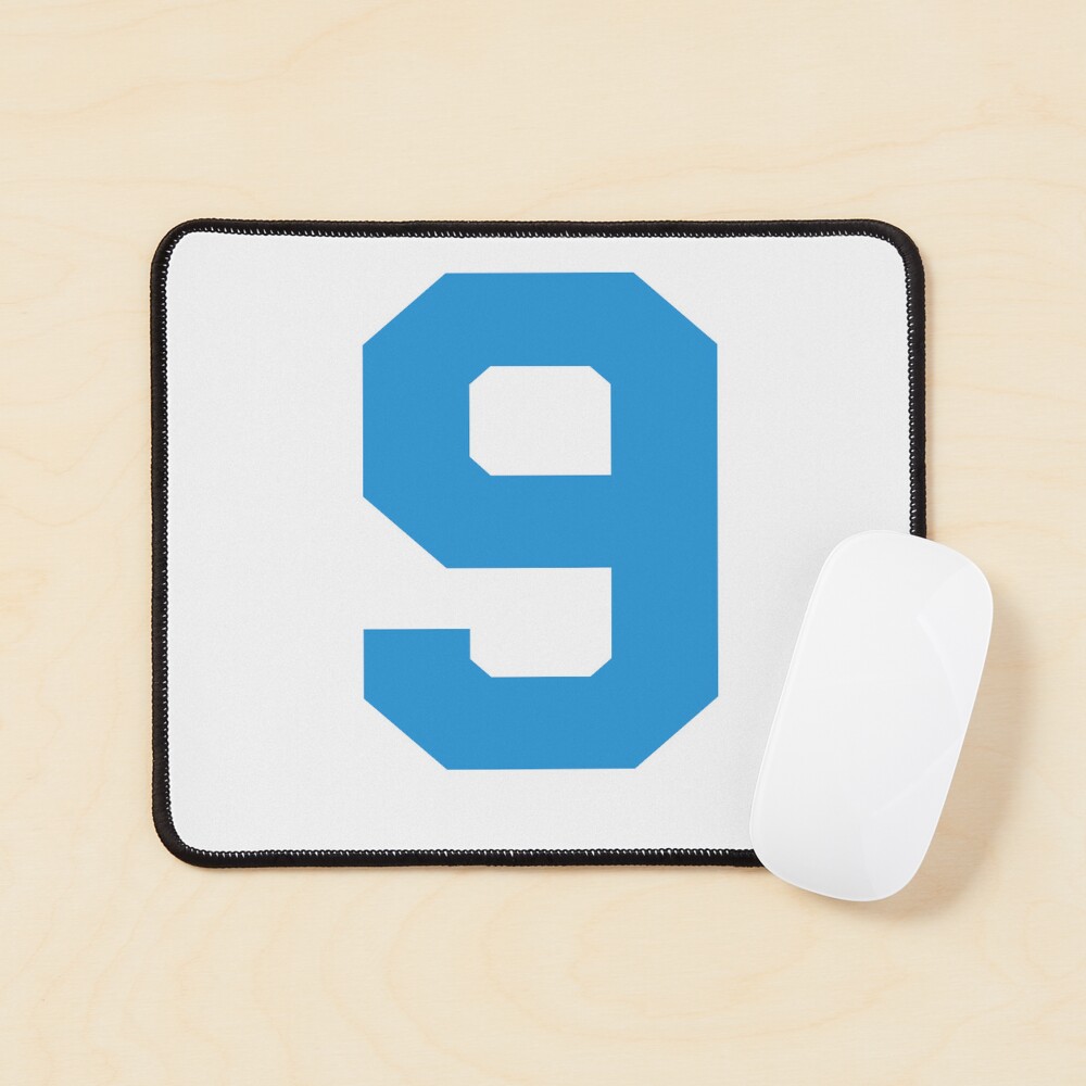 "Number 9, Blue nine, Sports number 9" Sticker for Sale by TheCultStuff ...