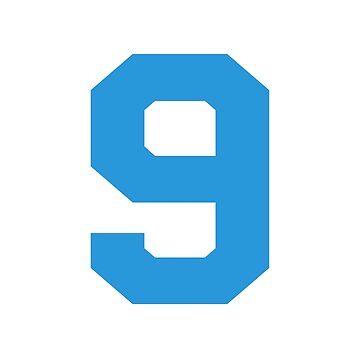 "Number 9, Blue nine, Sports number 9" Sticker for Sale by TheCultStuff ...