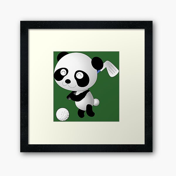"Golf Panda - Cute Funny Cartoon For Golfing Sports Lover People ...