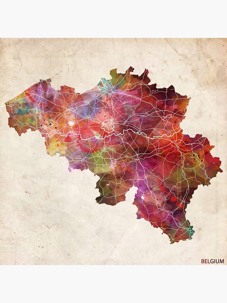 "Belgium map" Poster by MapMapMaps | Redbubble