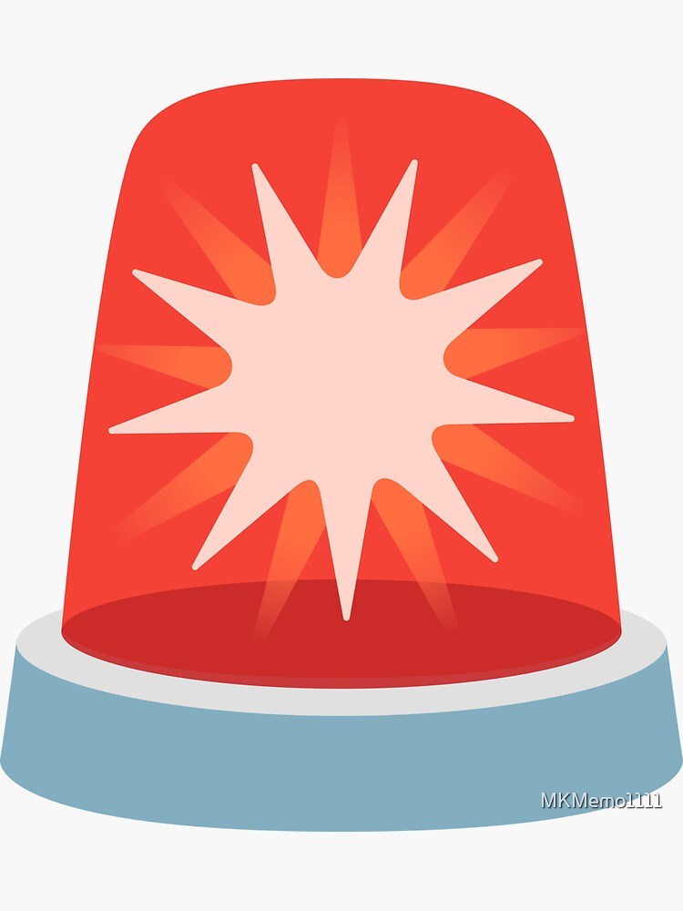 "Police Car Light Police Siren Police Cars Revolving Light" Sticker by ...