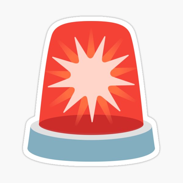 "Police Car Light Police Siren Police Cars Revolving Light" Sticker by ...