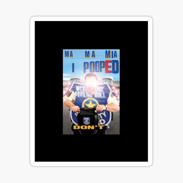 "Paul Blart Poop Cop Graphic " Sticker for Sale by IronGarden | Redbubble