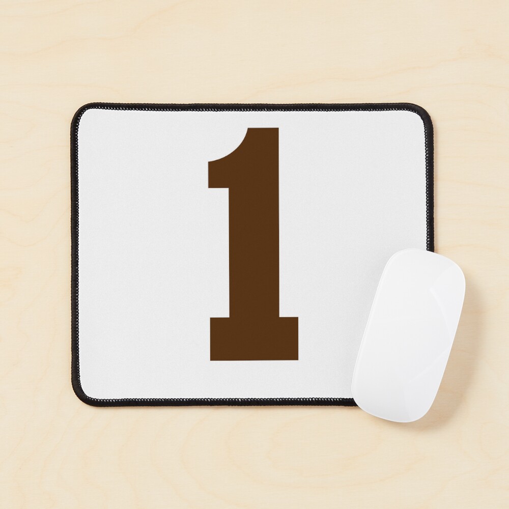 "Number 1, Brown one, Sports number 1" Sticker for Sale by TheCultStuff ...