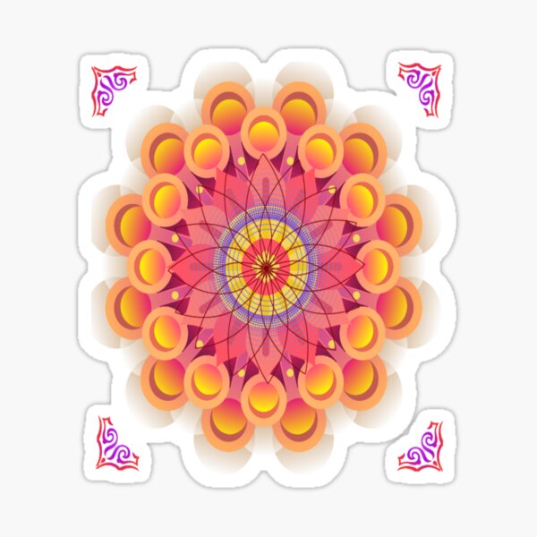 "Overlapping color graphics, decorative circles" Sticker by ...