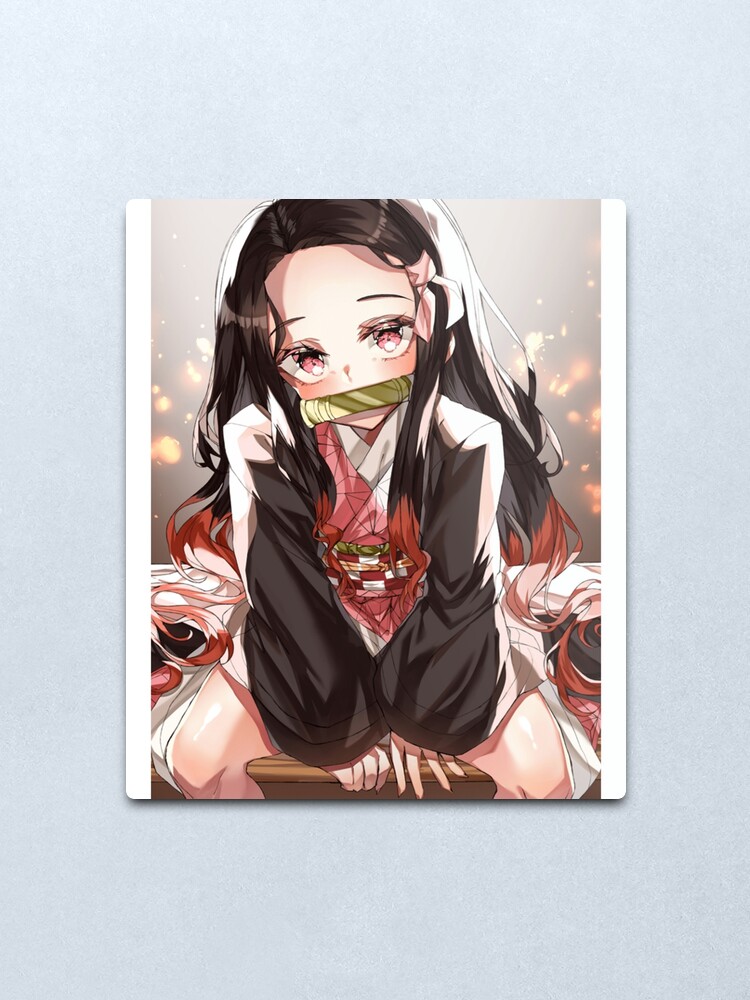 Lámina Metálica Dibujos Animados Súper Sexy Kimetsu No Yaiba Nezuko Demon Slayer Anime Girl