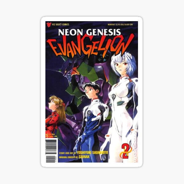 "anime Retro manga cover neon genesis" Sticker by zombiebrain13 | Redbubble