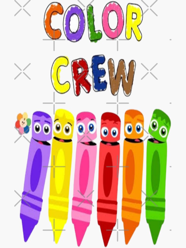 "color crew" Sticker for Sale by Zastizy | Redbubble