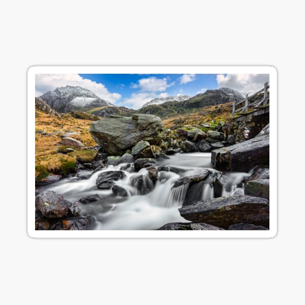 "Tryfan Mountain Rapids Snowdonia" Sticker for Sale by AJEvans | Redbubble