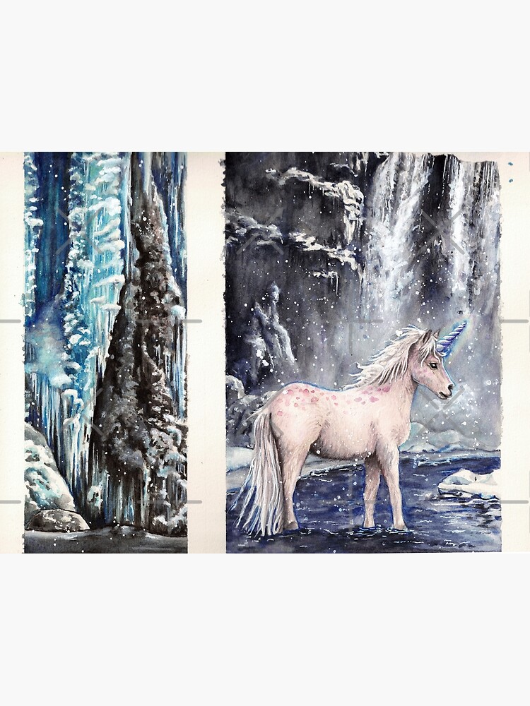 "Snow unicorn diptych" Photographic Print for Sale by Rainbowcurve ...