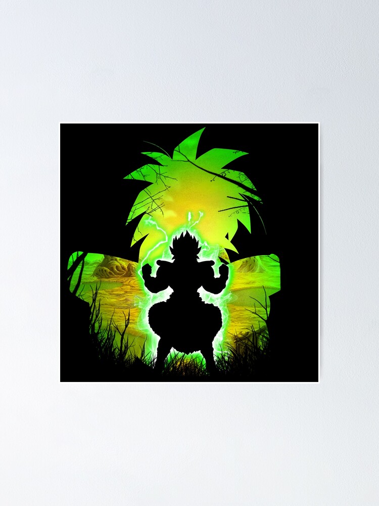"Legendary Saiyajin Broly Silhouette" Poster by Mecanicarts | Redbubble