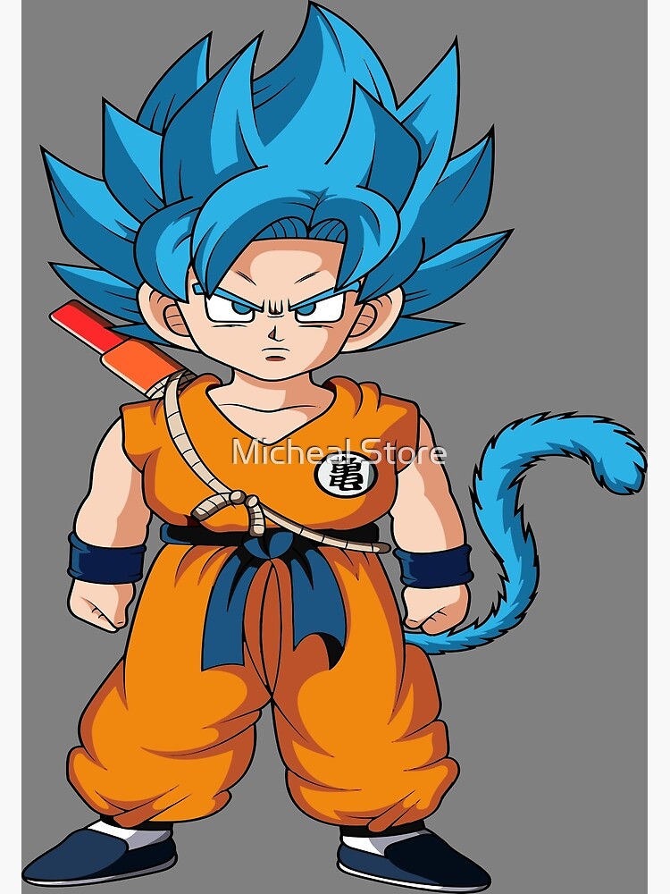"Dragon Ball Z Super Saiyan Warrior Kararot Chibi Goku Blue" Poster for ...
