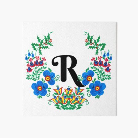 "letra R con flores" Art Board Print by Elyora | Redbubble