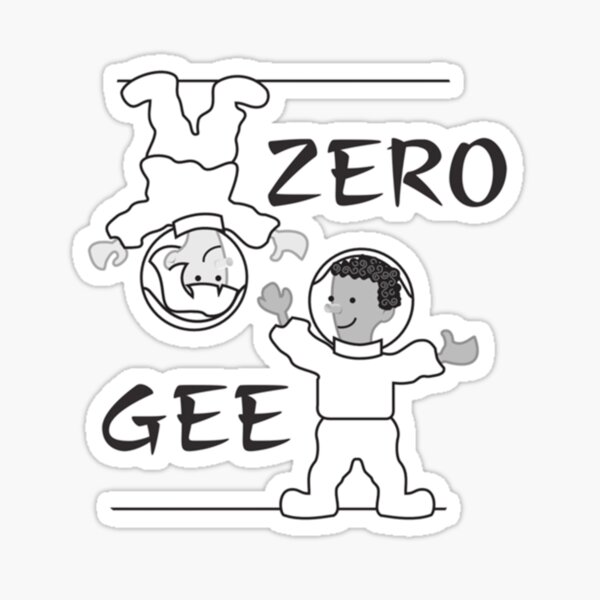 "zero gee, gee, zero " Sticker by Curlyandds | Redbubble